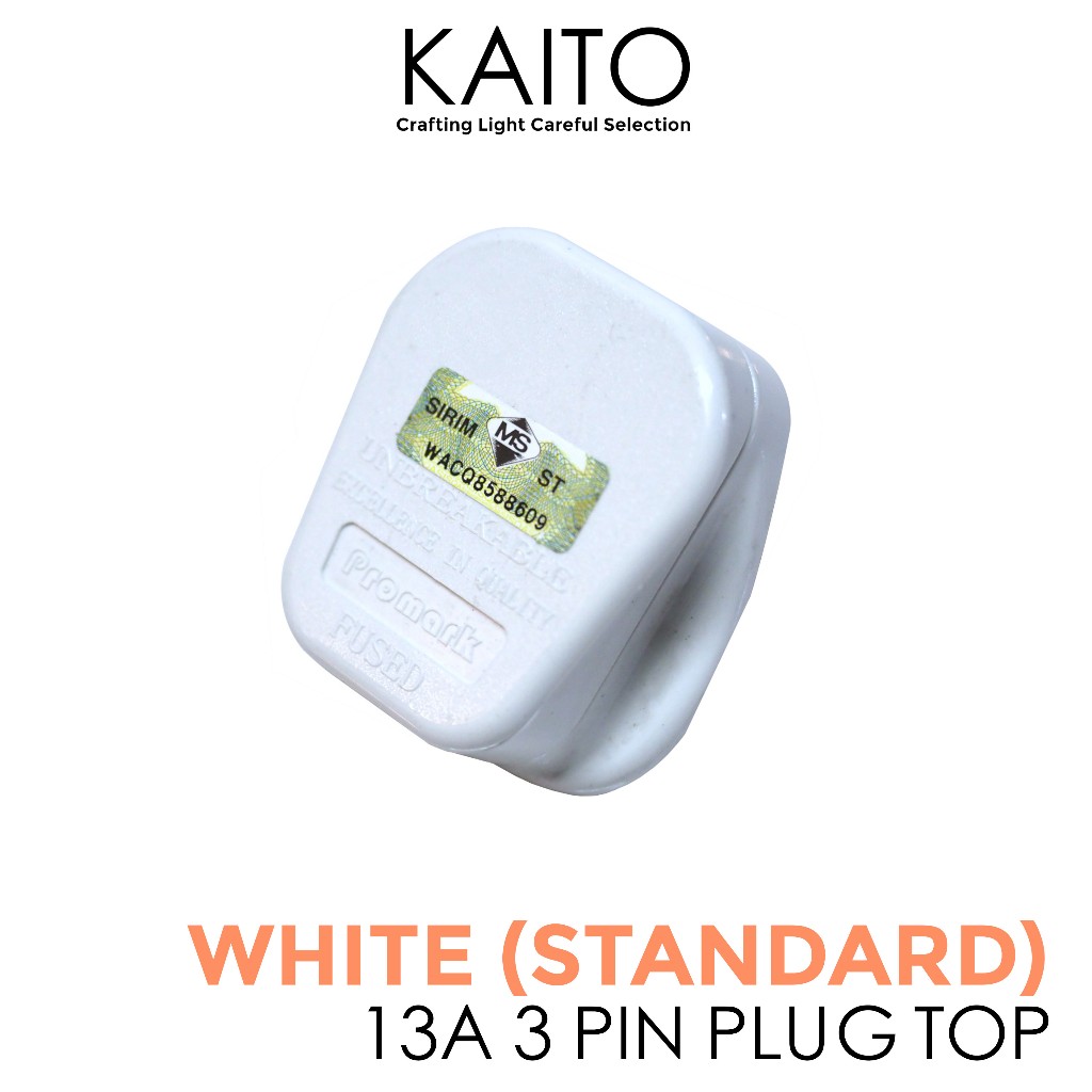 KAITO SIRIM 13A Soket Plug 3 Pin Plug Top Heavy Duty 13Amp Fused Kepala ...