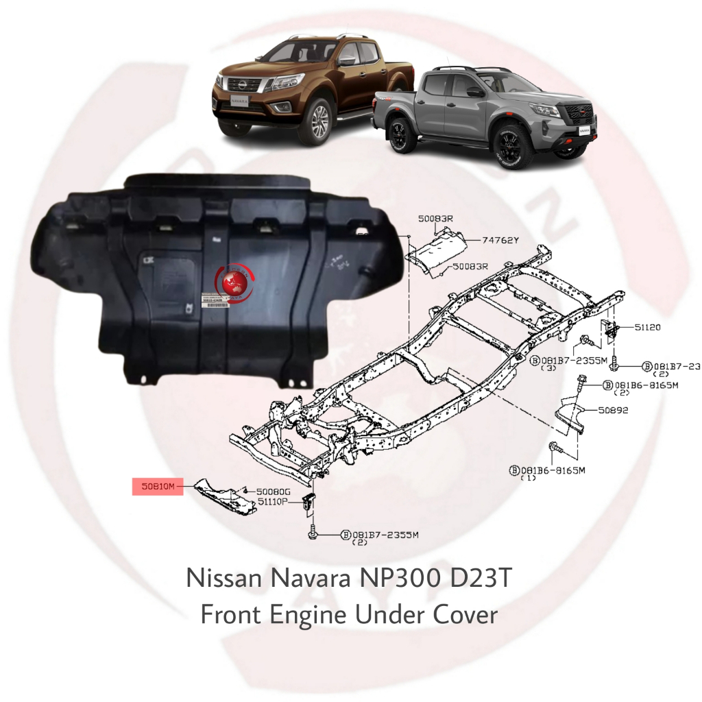 Nissan Navara NP300 D23T Engine Under Cover 50810-4JA0B Navara Facelift ...