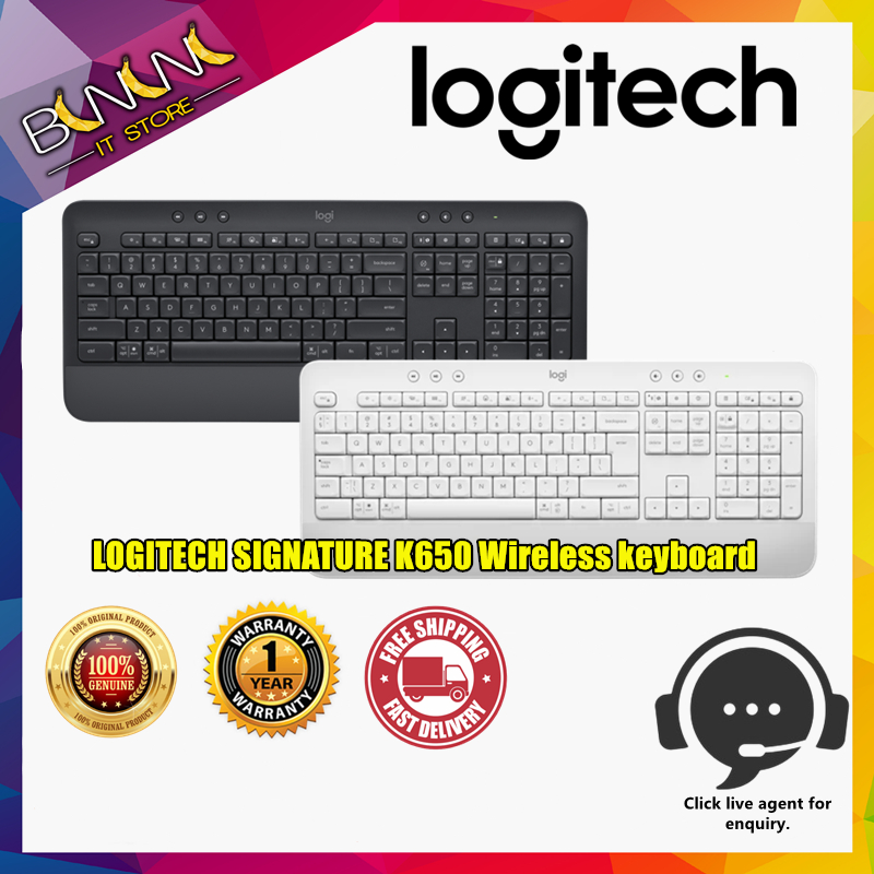 Logitech Signature K650 Comfort Full-Size Wireless Keyboard with Wrist ...
