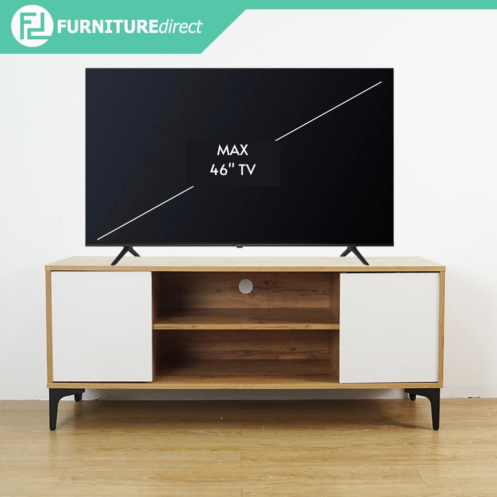 Furniture Direct SHELBY 120cm TV Cabinet-Wotan Oak kabinet tv rak tv kaki besi | Shopee Malaysia