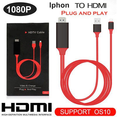Plug & Play 8 Pin ifron to HDMI 1080P HDTV AV Cable Adapter For ifon ...