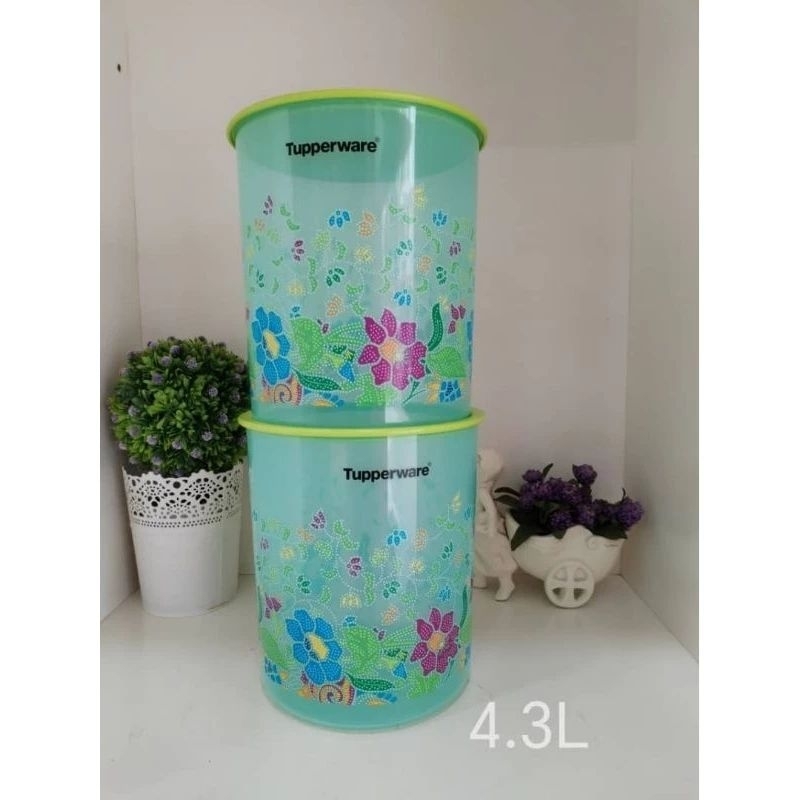 New Tupperware Batik One Touch Collection (6)600ml(2)2L(2)4.3L | Shopee Malaysia