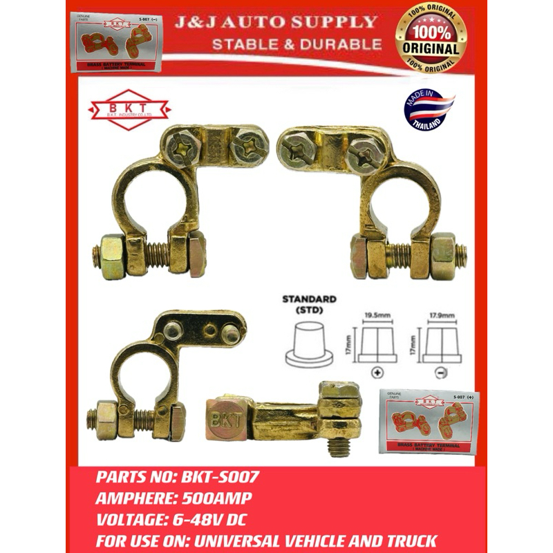 BKT-S007 BRAND BKT GENUINE PARTS HEAVY DUTY BATTERY CLAMP S007 (KEPALA BATERI) FOR USE ON ...