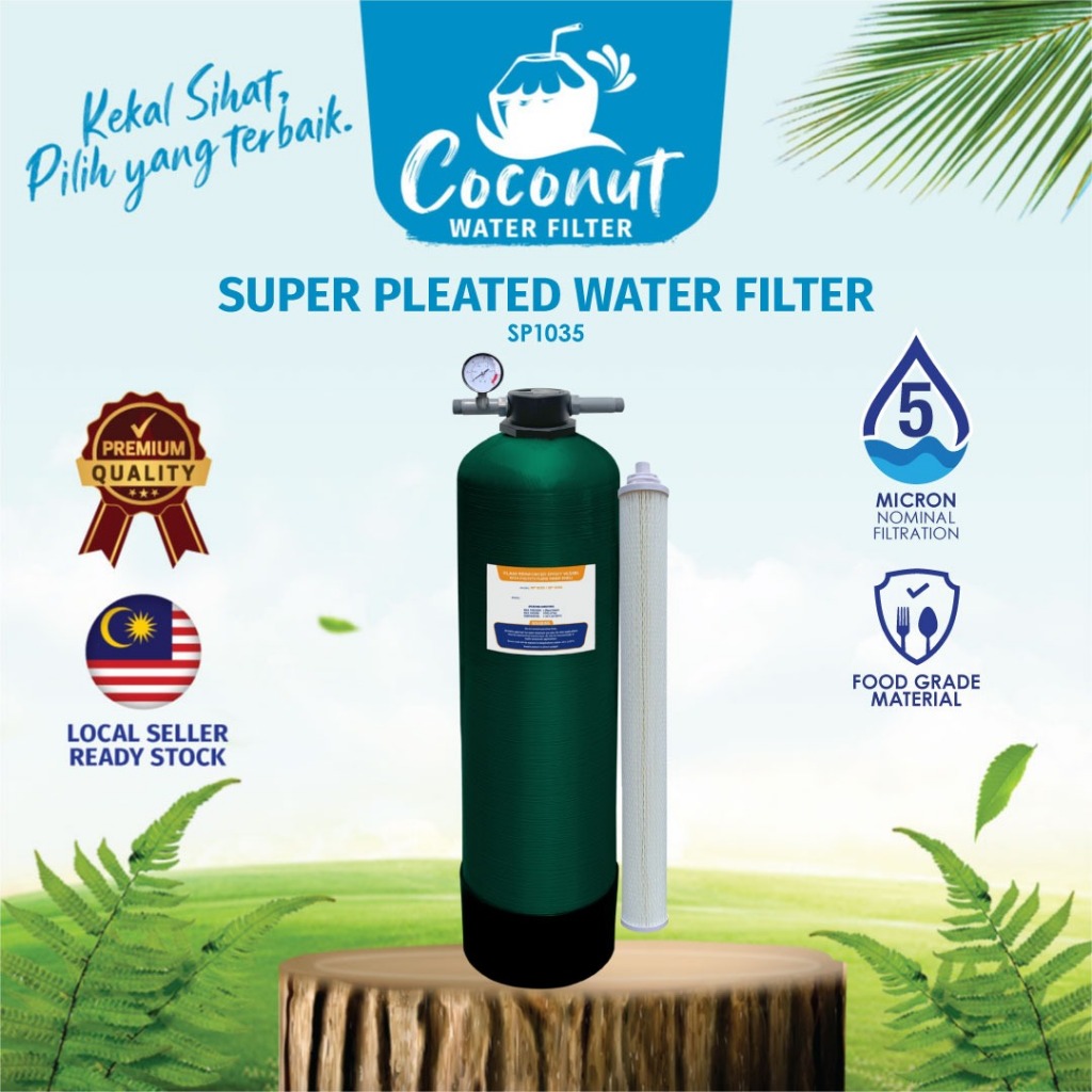 GOOD QUALITY Outdoor Water Filter 5 Micron HF Pleated Cartridge Water ...