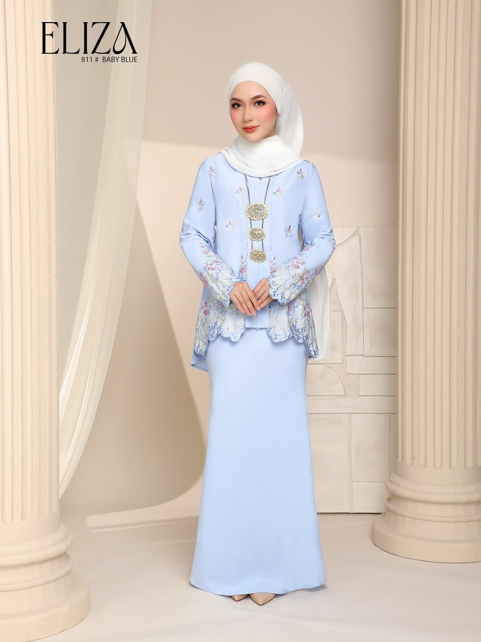 CHICCHOC ELIZA KURUNG MODEN ALA KEBAYA KLASIK FISHTAIL BERSULAM KEBAYA ...