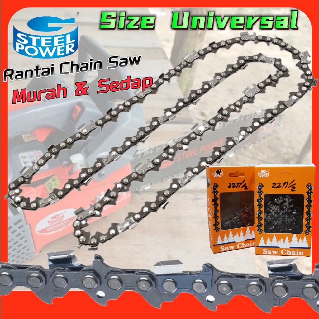 STEEL POWER Saw Chain Universal Size for Chain Saw Mata Rantai Chain ...