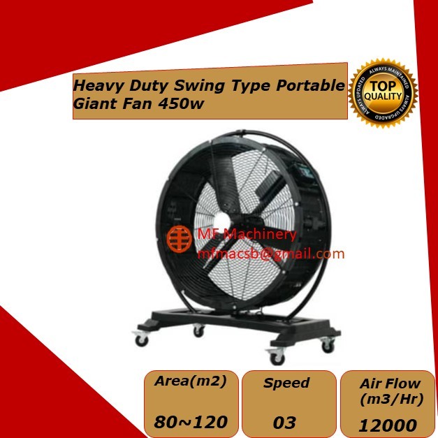 Mf Heavy Duty No Swing / Swing Type Portable Giant Fan | Shopee Malaysia