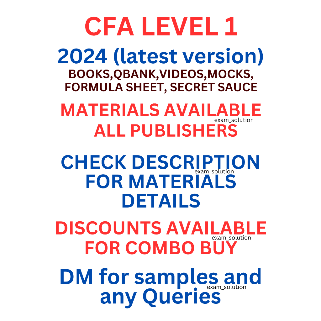 CFA level 1 2024 materials | Shopee Malaysia