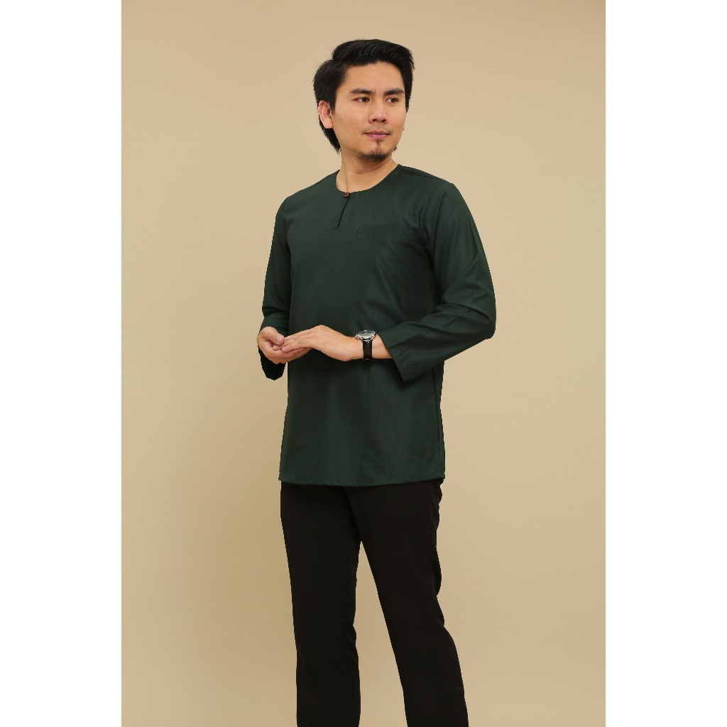 PLUS SIZE KURTA OMAR | KURTA LELAKI SAIZ BESAR | LONG SLEEVE | ROUND ...