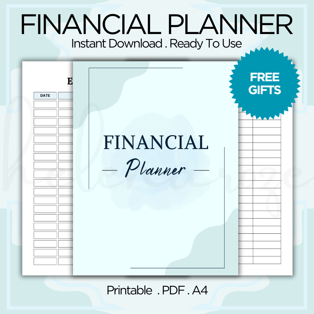 Financial Planner Printable PDF, Planner, Planners, Digital Planner, Money Planner, Budget ...