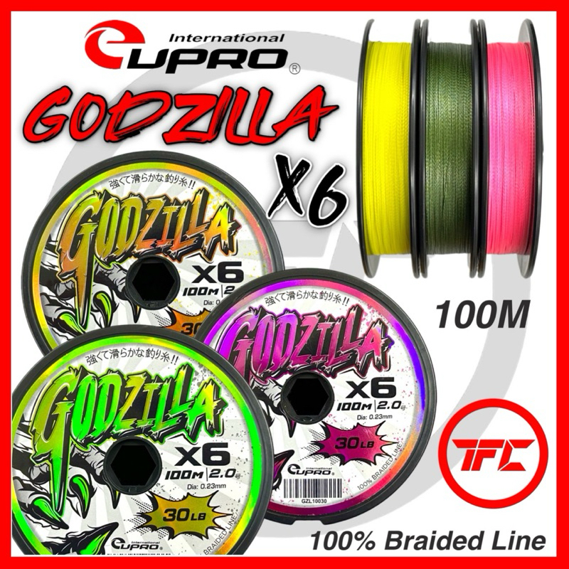 EUPRO GODZILLA X6 100M 100% Braided Line Braid Fishing Freshwater ...