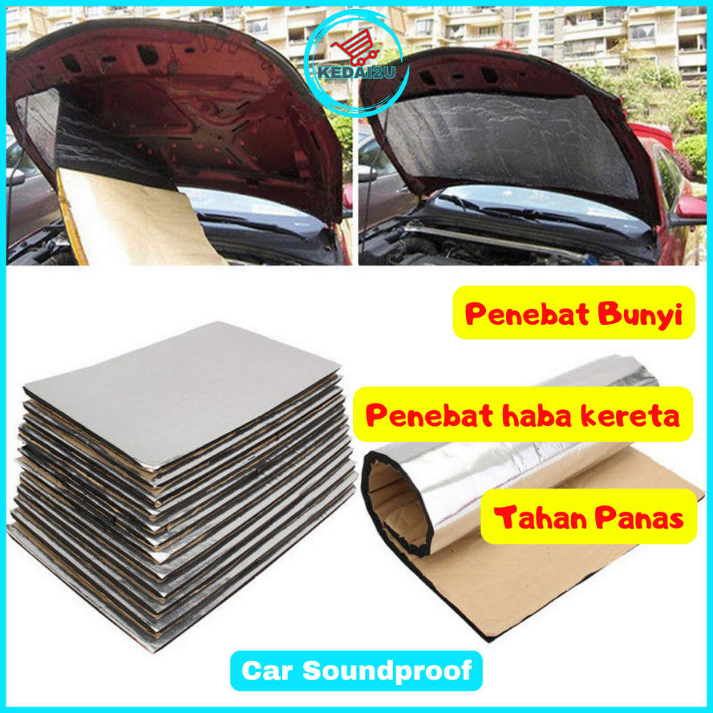 2 in 1 Car Sound proof kereta Wind noise Heat Proof penebat haba bunyi ...