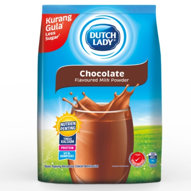 DUTCHLADY Less Sugar Chocolate Flavored Milk Powder, Tepung Susu ...