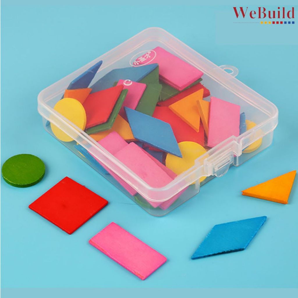 Wooden Geometry Shape 2D几何片 Early Mathematics Education Cognition Toy ...
