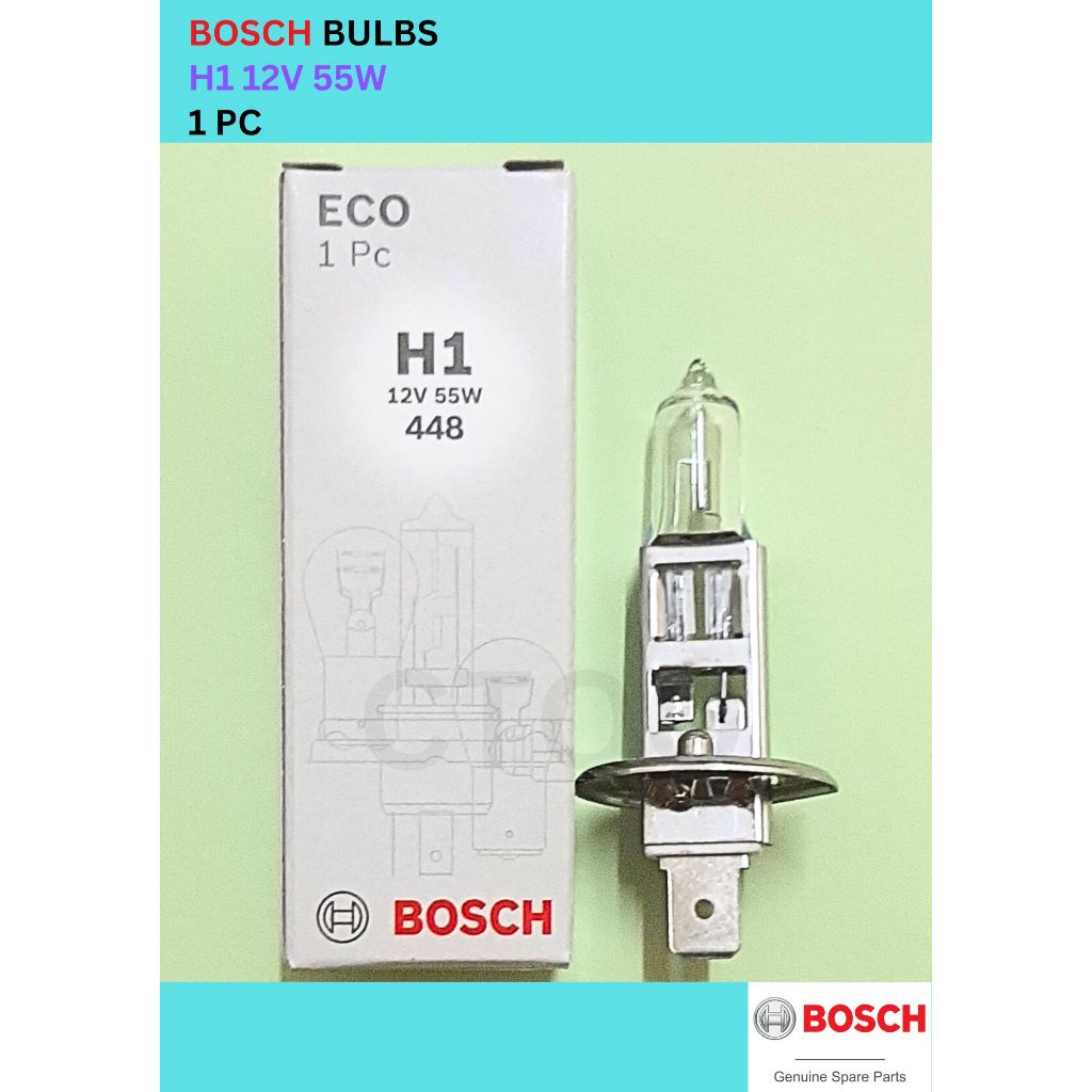 [ H1 12V 55W ] BOSCH Halogen Bulb Mentol >>> 100% Original | Shopee ...