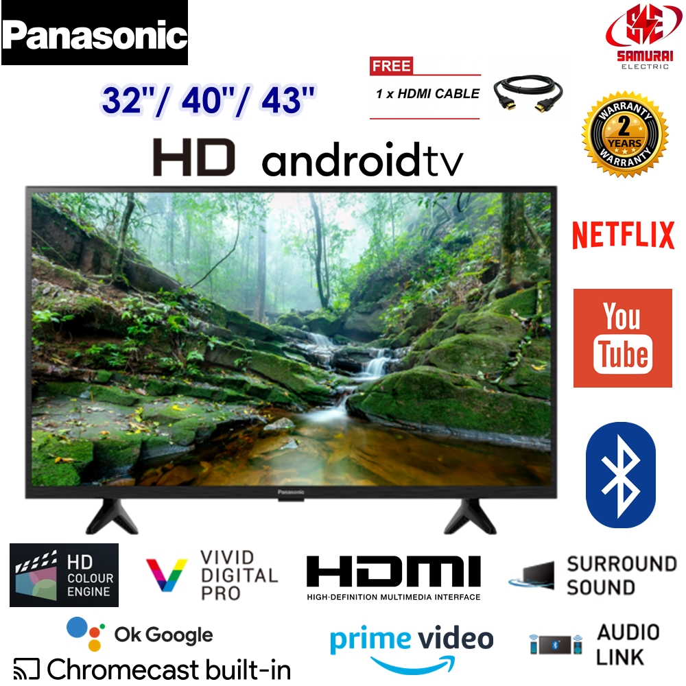 PANASONIC FULL HD ANDROID TV WITH YOUTUBE & NETFLIX 32" TH-32LS600K/ 40" TH-40LS600K/ 43" TH ...
