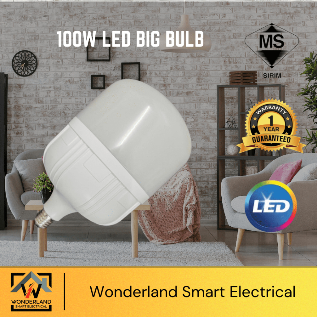 100W LED Big Bulb/T-Bulb | Mentol Lampu Besar/Lampu-T Energy Saving ...