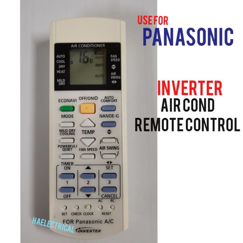 PANASONIC Inverter Air Cond Remote Control #1dayshipout | Shopee Malaysia