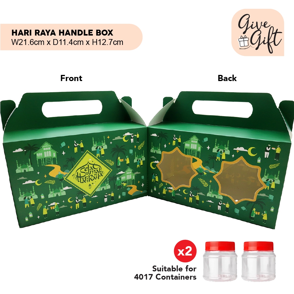 Raya Cookies/Gift Box (Suitable For 2 cookies containers) & Stickers ...