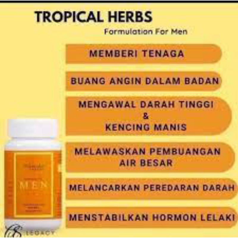 Amway Tropical Herbs Formulation for Men - 60 cap [Ready Stock ...