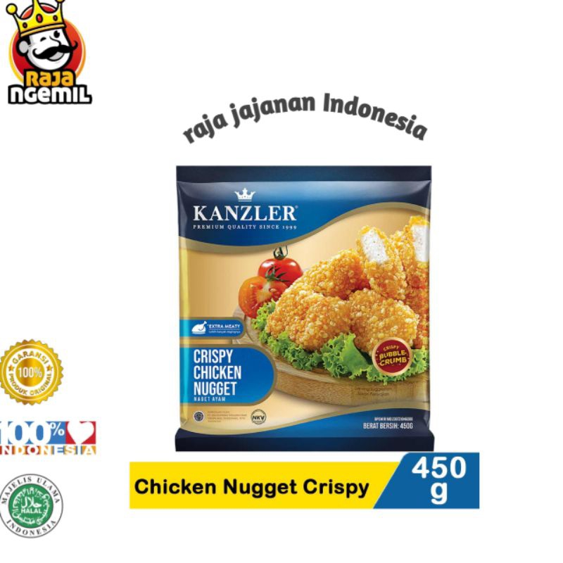 chicken crispy nugget kanzler berat 450gr ready stock!!, nugget viral ...