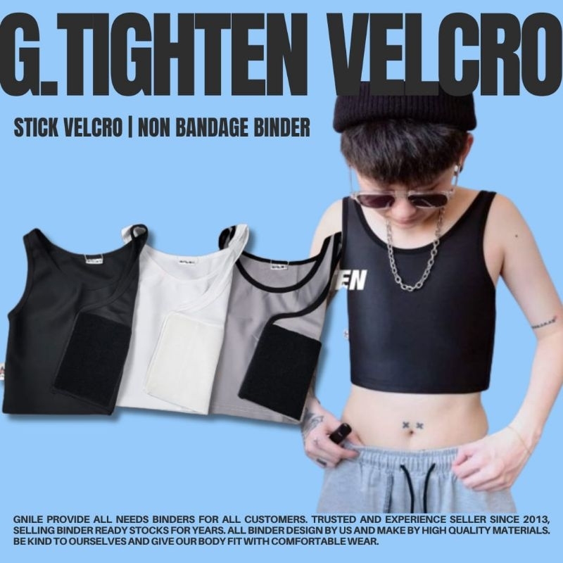 GNILE G.TIGHTEN COMFORT GNILE BINDER [VELCRO] binder 魔术贴运动束胸sport bra ...