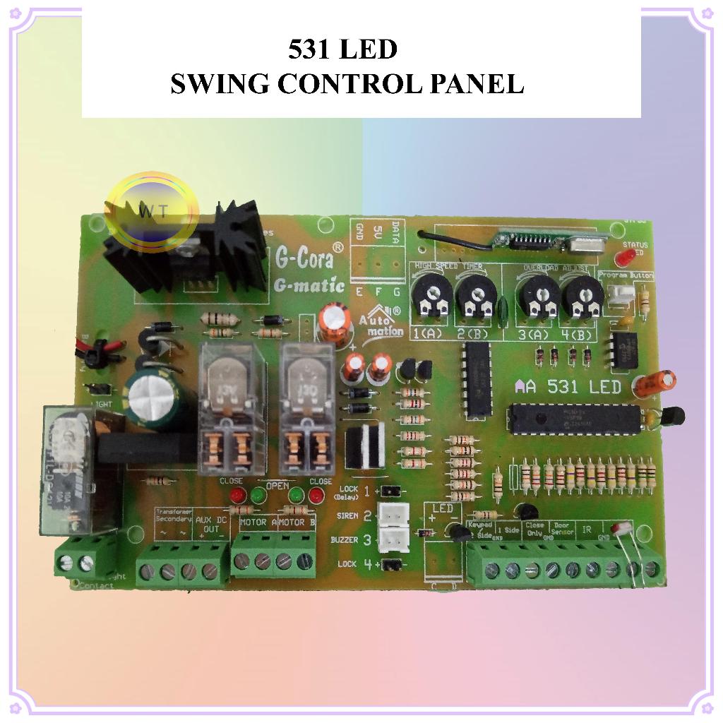 Autogate Control Panel-531 LED Swing Control Panel 433 Mhz | Shopee ...