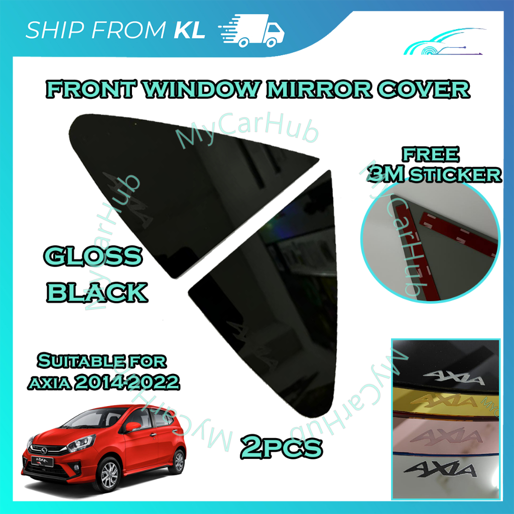 Perodua Axia Year 2014 - 2023 Front Side Window Mirror Cover (1 Set = 2 ...