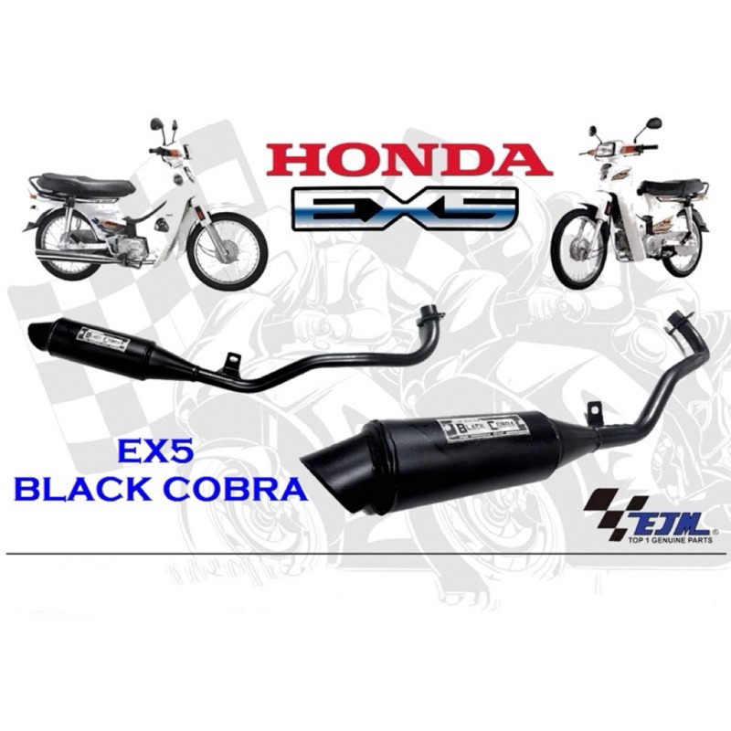 EJM EX5 DREAM 28MM BLACK COBRA RACING EKZOS PIPE STD OPEN E POWER BELANG PIPE RACING STANDARD ...