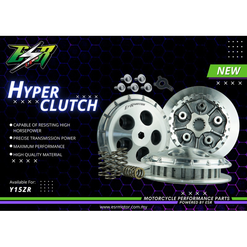 ESR MOTOR HYPER CLUTCH & HYPER CLUTCH COMBO SET 5 PLATE Y15ZR LC135 4S ...