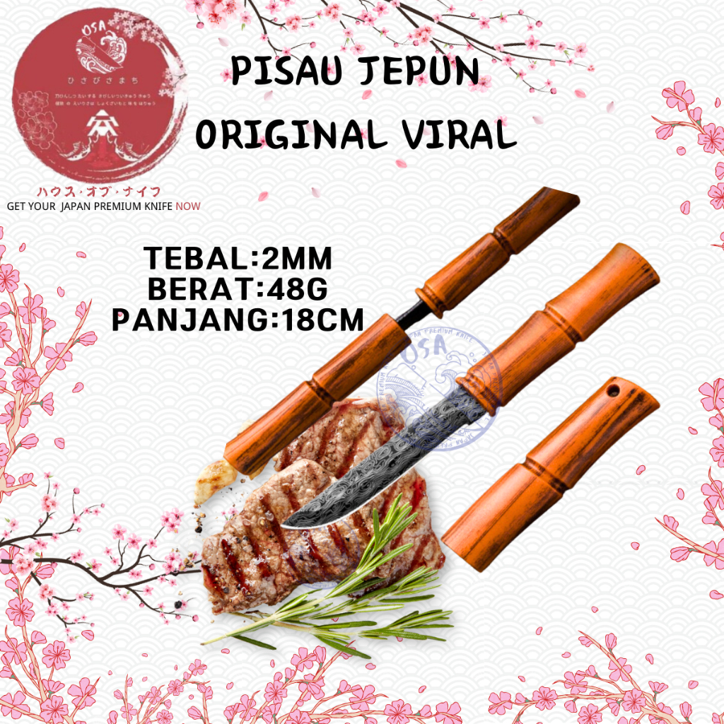 HARGA BORONG💥PISAU JEPUN VIRAL Super Sharp Knife Japanese Pemegang ...