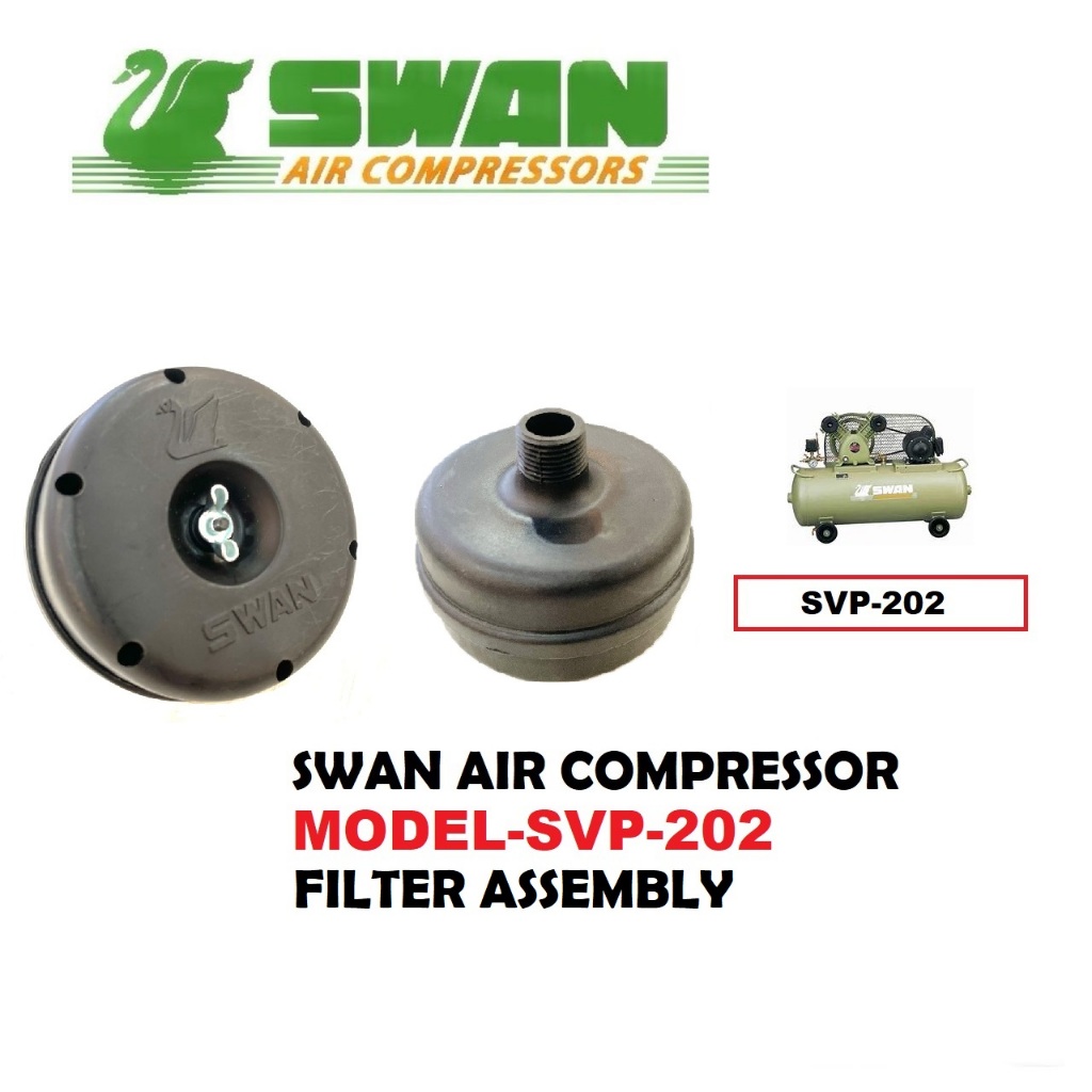 SWAN COMPRESSOR AIR FILTER ASSEMBLY FOR SVP-202 2.0HP (ORIGINAL ) SPARE ...