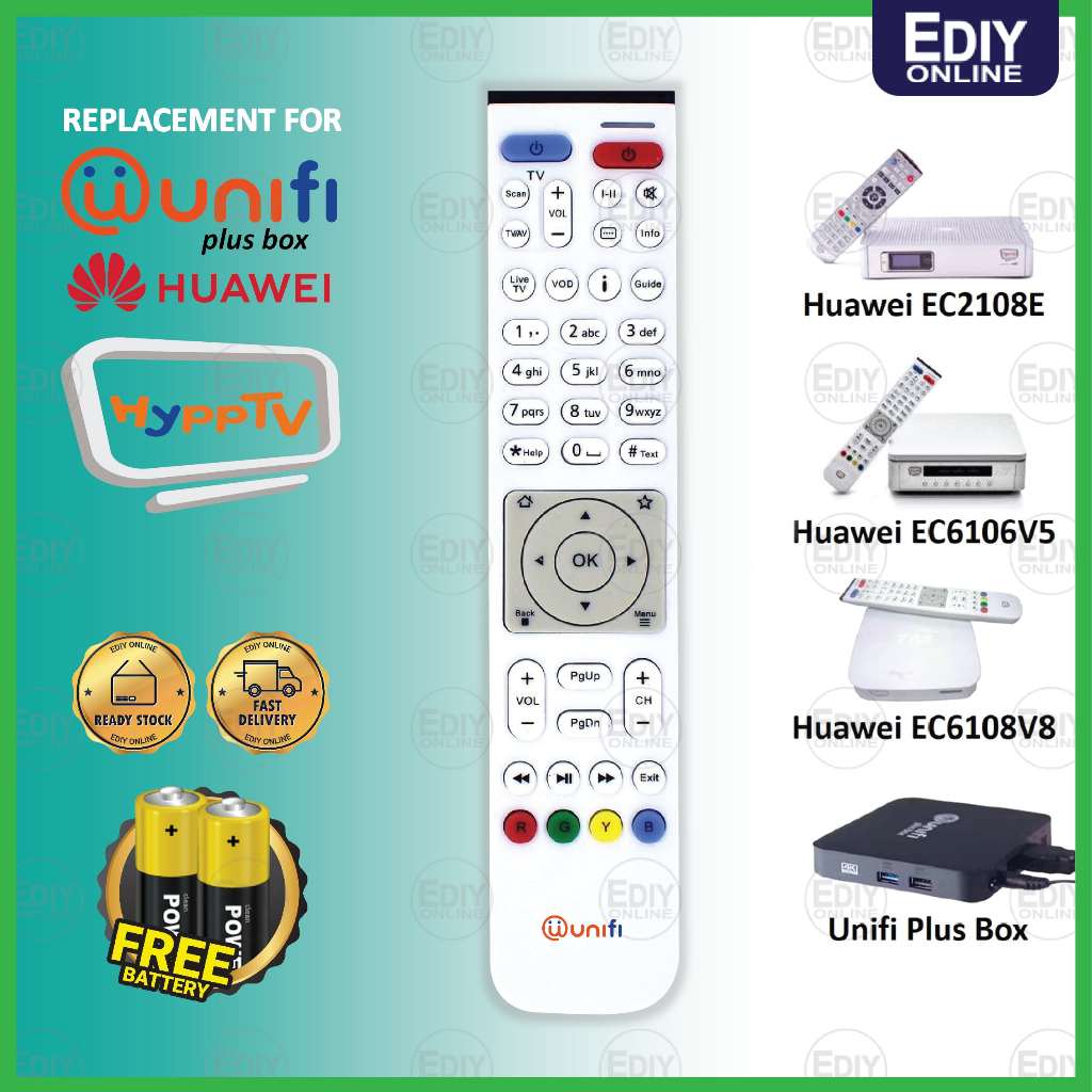 [𝐅𝐑𝐄𝐄 𝐀𝐀𝐀𝐗𝟐] Unifi HyppTV TM Plus Smart IPTV SET Remote Control ...