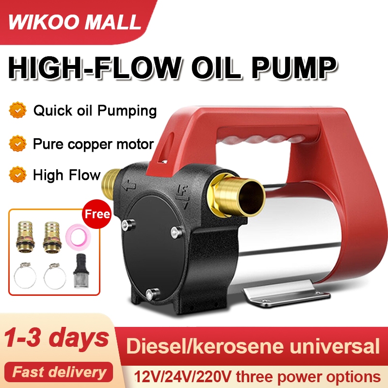 Portable Diesel Fuel Oil Electric Transfer Pump 12V/24V/220V Self ...
