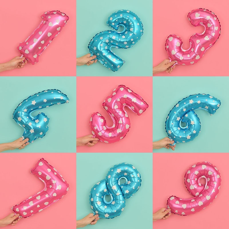 16 inch Number Foil Balloon Birthday Party Baby Shower Decoration 0 To ...