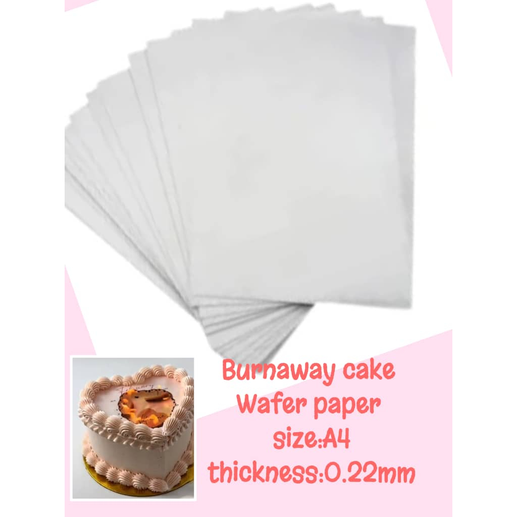BurnAway Cake wedding cake Wafer Paper DIY Wafer Flower A4 Saiz Edible ...
