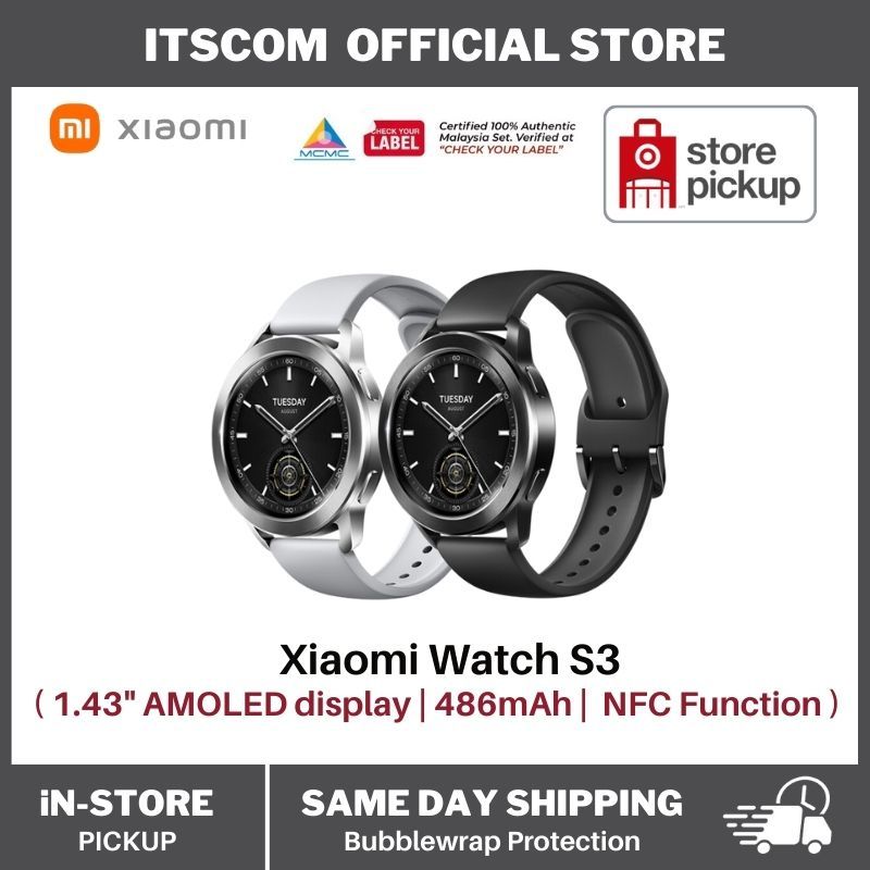 Xiaomi Watch S3 | 1.43" AMOLED display | 486mAh Battery | 5ATM Water ...