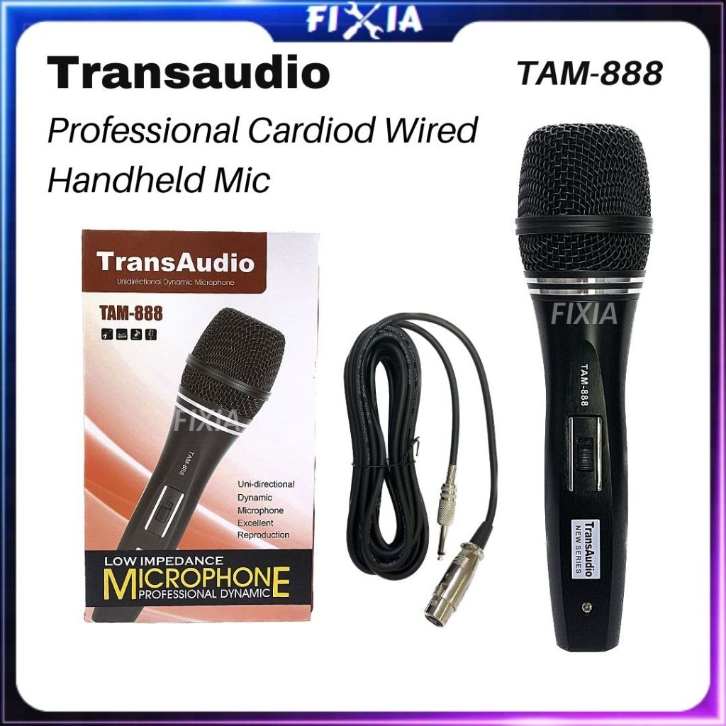 Original Transaudio TAM-888 TAM888 Professional Hi-fidelity Cardiod Dynamic Karaoke Wired ...