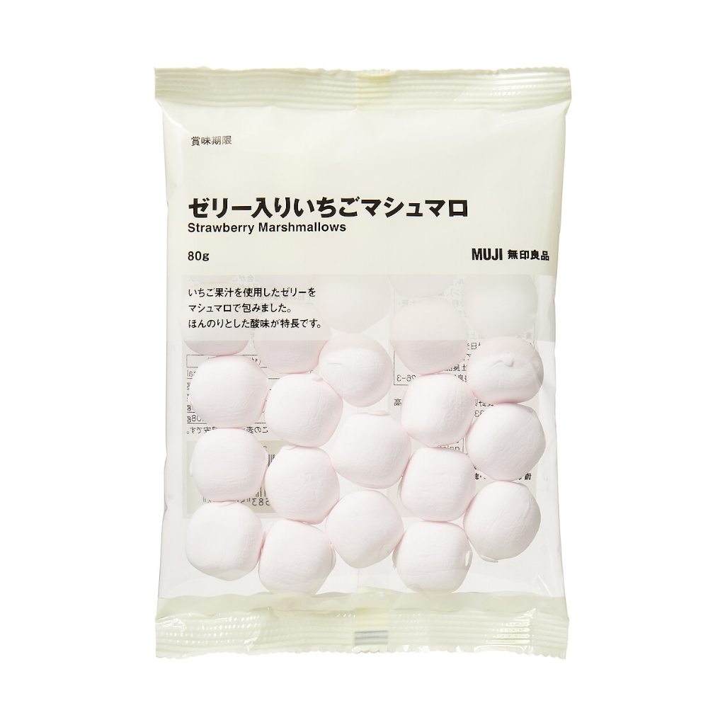 [NON-HALAL] MUJI Strawberry Marshmallows 80g | Shopee Malaysia