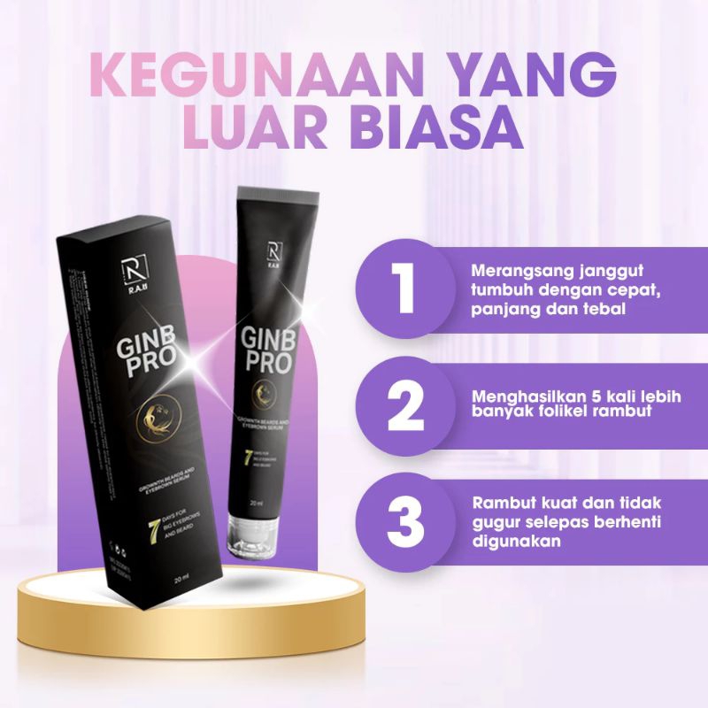 GINB PRO HAIR BEARD GROWTH SERUM.serum penumbuh janggut | Shopee Malaysia