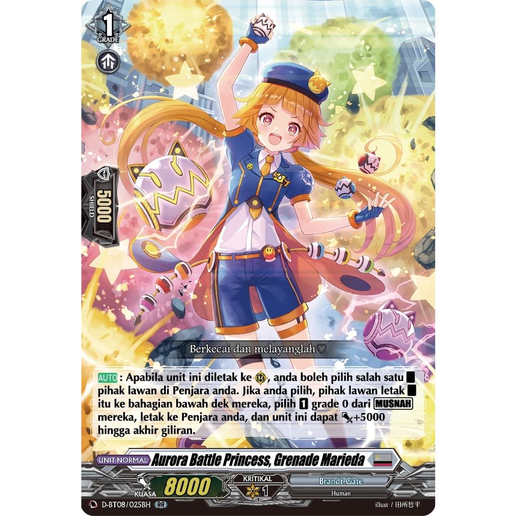 [BH] D-BT08/025BH Aurora Battle Princess, Grenade Marieda Brandt Gate RR (Bahasa) | Shopee Malaysia