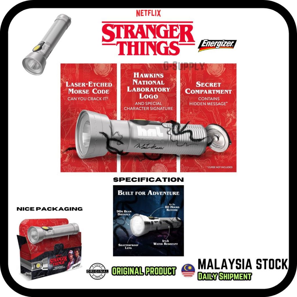 ( Hunting Flashlight ) LIMITED EDITION Energizer Stranger Things ...