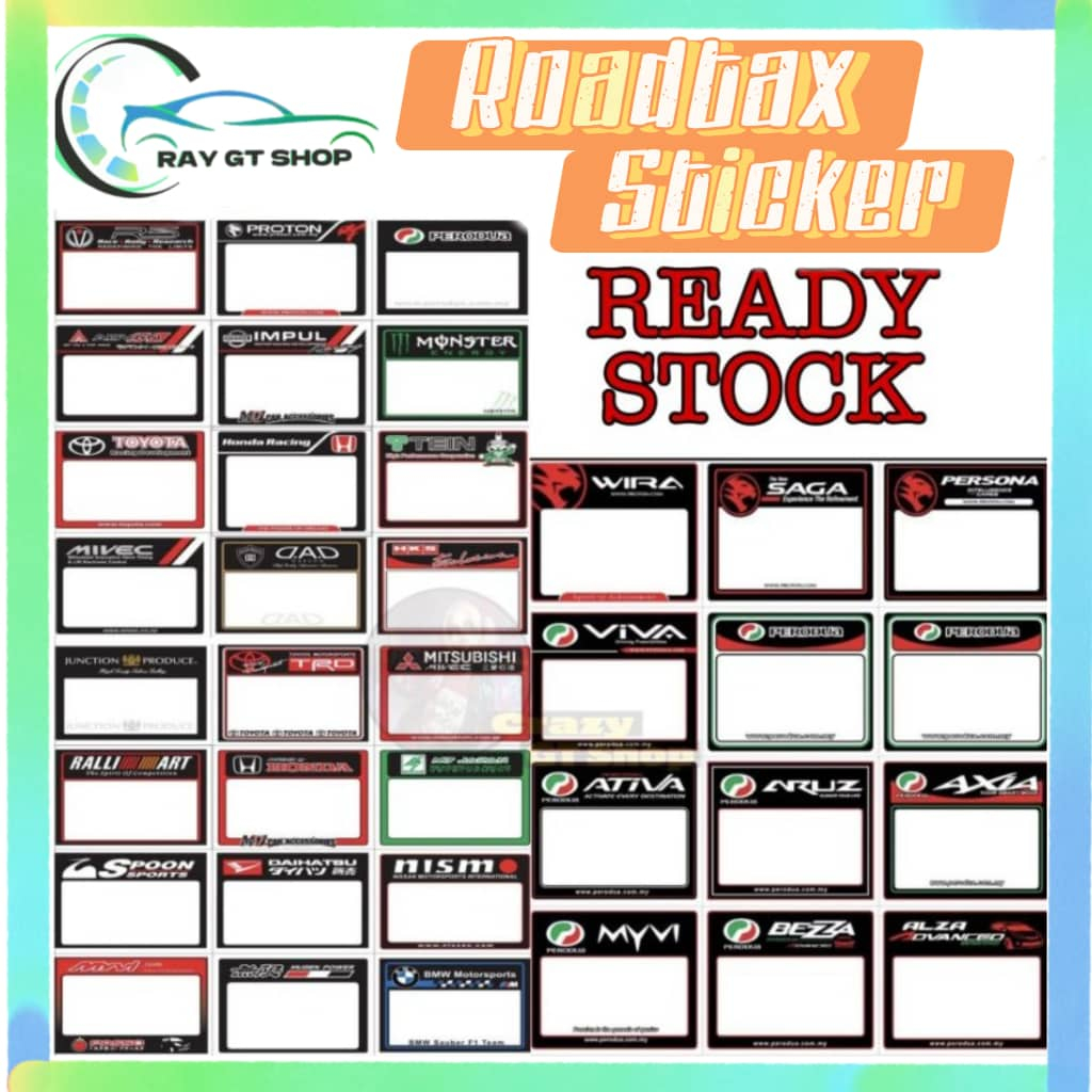 High Quality Car Road Tax Roadtax Sticker Proton TRD Nismo Ralliart ...