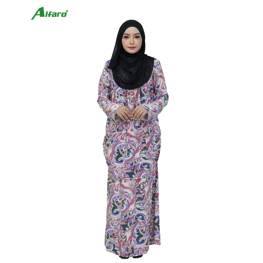 Lycra Printed Baju Kurung - Pastel Colour | Shopee Malaysia