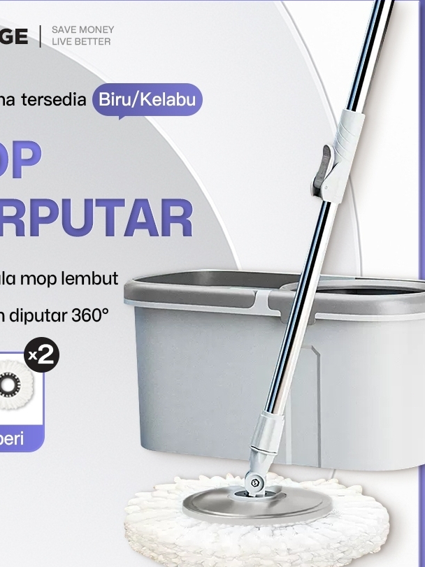 ORANGE Mop With Spinner and Bucket Magic Spin Tornado Mop 360 Easy ...