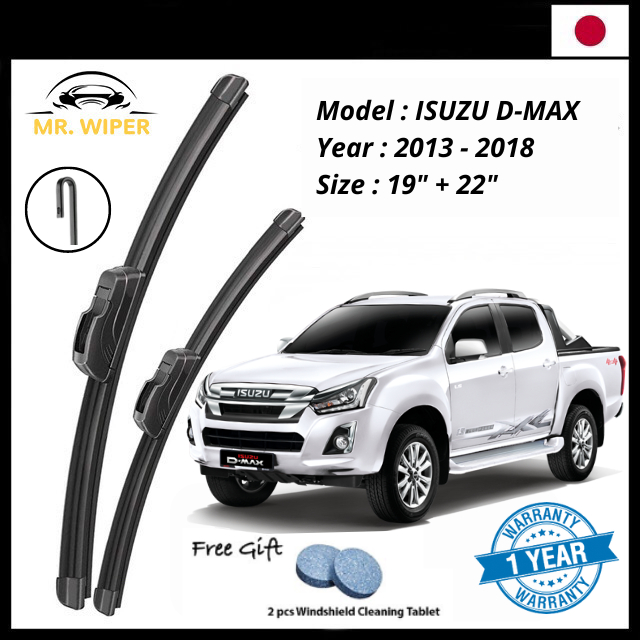 🔥 MR WIPER🔥 ISUZU D-MAX DMAX (2013-2019) MR WIPER JAPAN TECHNOLOGY WIPER BLADE WINDSCREEN WIPER ...