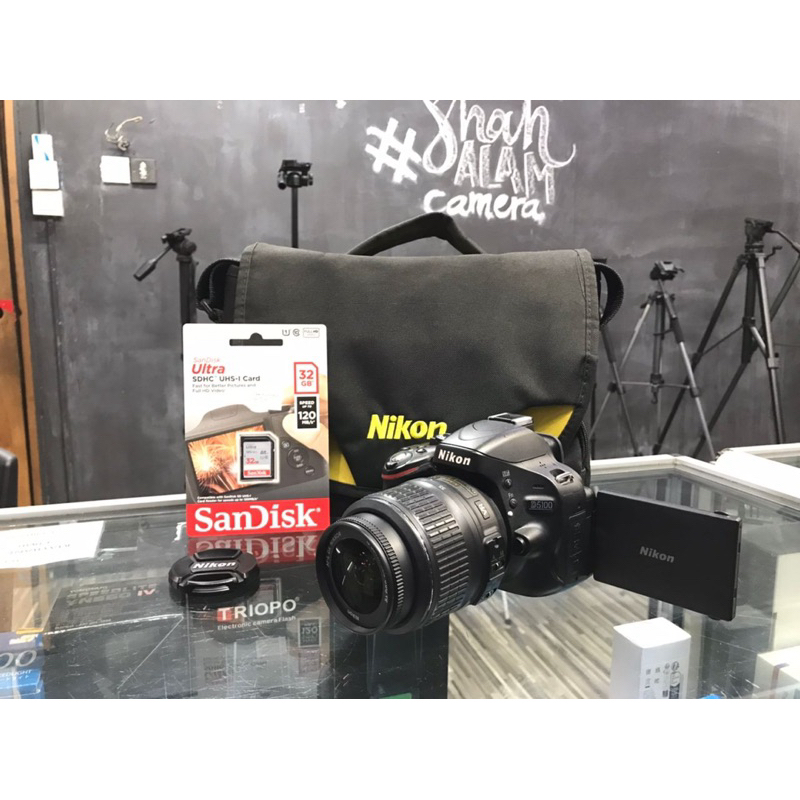 (USED) NIKON D5100 KIT 18-55MM F/3.5-5.6G ED VR LENS DSLR CAMERA ...