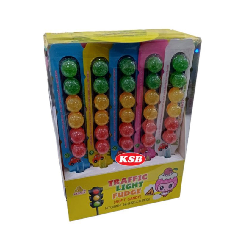 【12g x 30 Sticks】Sanwa Traffic Light Fudge Soft Candy | Shopee Malaysia