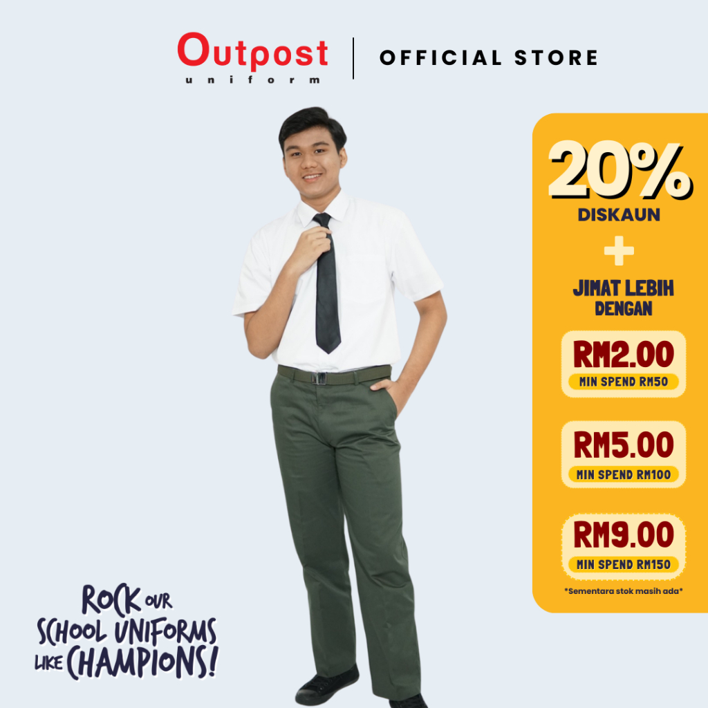 Outpost Seluar Hijau Panjang Sekolah | Baju Sekolah Menengah ...