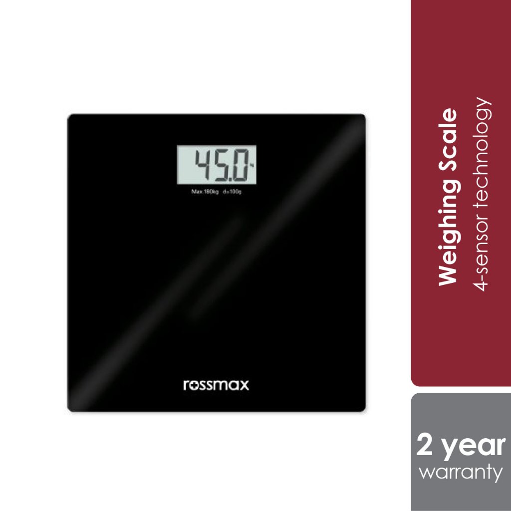 ROSSMAX Glass Personal Scale (Digital Weigh Scale) – Super Slim Model WB105 | Shopee Malaysia